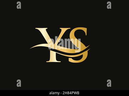 Water Wave YS Logo Vector. Swoosh Letter YS Logo Design for business ...