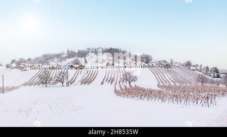 most beautiful wine route at Galgenberg in Weinviertel, Austria Stock ...