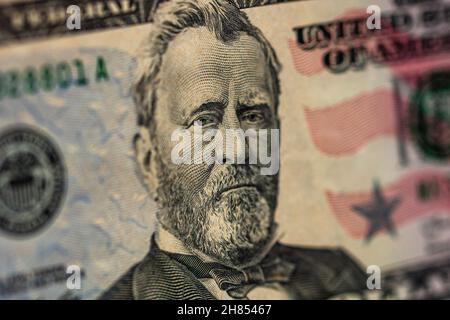 Detailed view of the 50 dollar USD banknote Stock Photo - Alamy