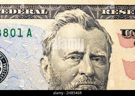 Detailed view of the 50 dollar USD banknote Stock Photo - Alamy