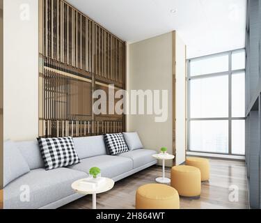 Modern bright interior . 3D rendering Stock Photo - Alamy