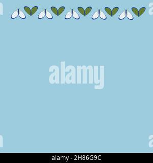 Frames on a square background - stylized moths - graphics. Flight ...