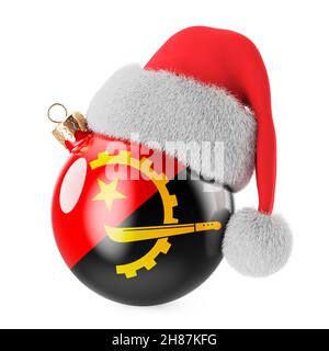 Country of Angola in red on planet Earth with atmosphere. 3D ...