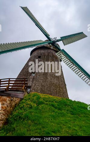 Traditional German windmill at Golf Club Herford e.V Stock Photo - Alamy