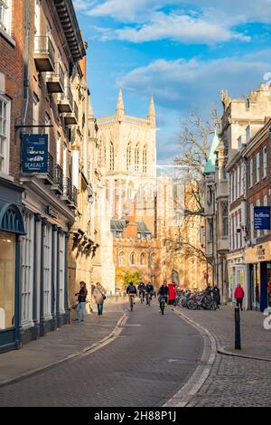 The historic city of Cambridge, Cambridgeshire captured on a bright and ...