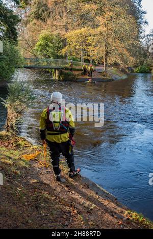 Rescue training or flood training close to Ness Islands on the River ...