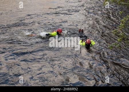Rescue training or flood training close to Ness Islands on the River ...