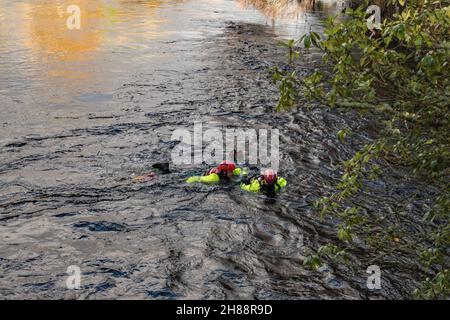 Rescue training or flood training close to Ness Islands on the River ...