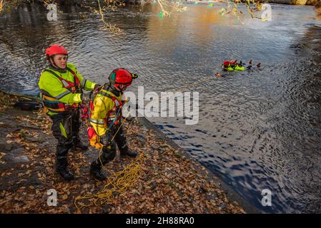 Rescue training or flood training close to Ness Islands on the River ...