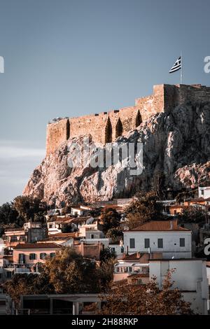 Overlooking the Acropolis at sunset Stock Photo - Alamy