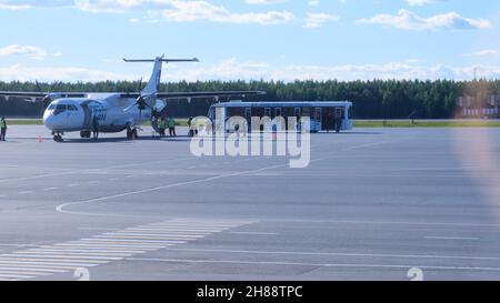 airplane with Utair airlines. Utair is famous Russian airline: Moscow ...