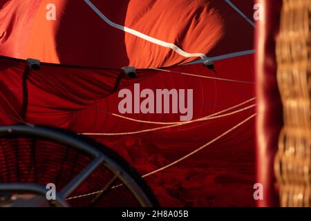 Rigging inside a hot air-balloon Stock Photo - Alamy