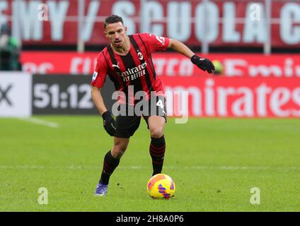 Ismael Bennacer of AC Milan during the Serie A match between Bologna FC ...