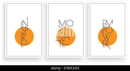 Set of motivational quotes about positive thinking, optimism, happiness ...