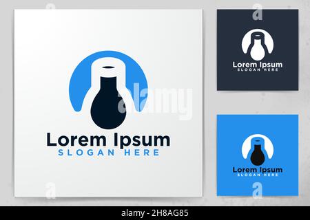 Abstract Blue Bottle Logo Designs, Vector Illustration Stock Vector ...