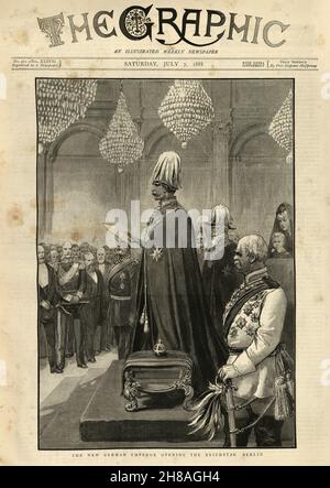 The opening of the German Reichstag, Emperor Wilhelm II., 1888, Berlin ...