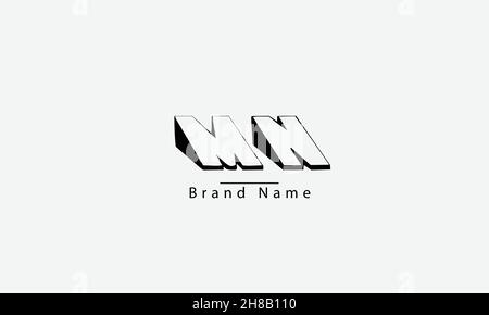 NM MN N M Initial Letter Vector Logo Design Stock Vector Image & Art ...