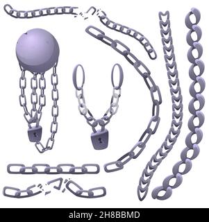 Slavery handcuff icon cartoon vector. Jail arrest. Prison lock Stock ...