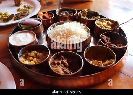Dham - Traditional food of Himachal Pradesh. Himachali kangri dham ...