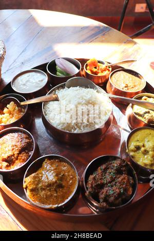 Dham - Traditional food of Himachal Pradesh. Himachali kangri dham ...