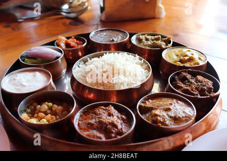 Dham - Traditional food of Himachal Pradesh. Himachali kangri dham ...