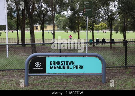 Bankstown Oval at Bankstown Memorial Park, Bankstown NSW 2200 Stock ...