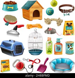 pet shop elements set vector illustration design Stock Vector Image ...
