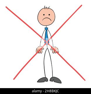 Illustration hand drawn of businessman while refuse bribes Stock Vector ...