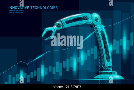 Robot arm low poly manipulator. Part construct assembly triangle shape ...