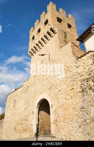 Old Town, Porta Sant' Agostino gate, Montefalco, Umbria, Italy, Europe ...