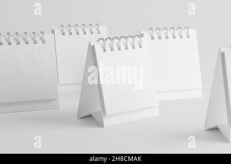 Mini Desk Calendar White Blank 3D Rendering Mockup Stock Photo - Alamy