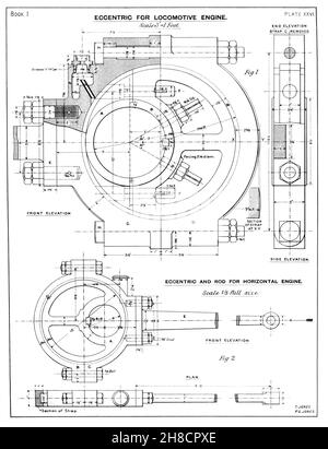 Vintage drawing of a steam engine safety valve from an Edwardian ...