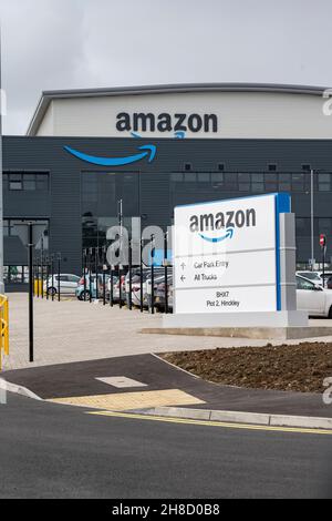 Front view of Amazon fulfilment centre depot BHX7 at Burbage, Hinckley ...