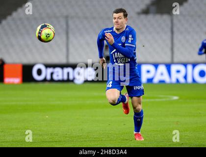 Giulian Biancone of Troyes during the French championship Ligue 1 ...