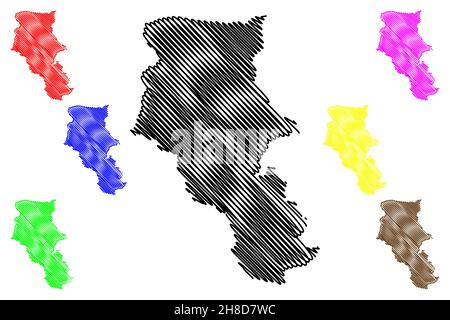 Palamu district (Jharkhand State, Republic of India, division) map ...