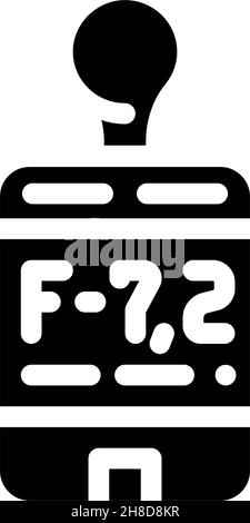 flash mate light meter glyph icon vector. flash mate light meter sign ...