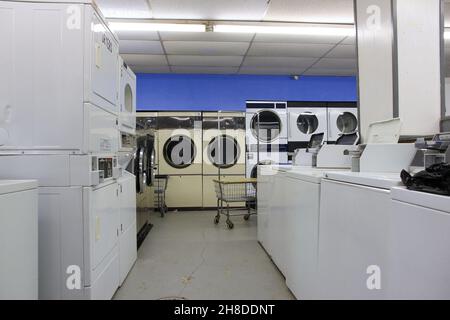 American laundromat. Generic self service laundromat in the United ...