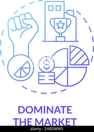 Dominate the market blue concept icon Stock Vector Image & Art - Alamy
