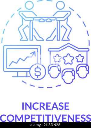 Competitiveness blue gradient concept icon Stock Vector Image & Art - Alamy