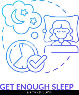 Get enough sleep blue concept icon Stock Vector Image & Art - Alamy