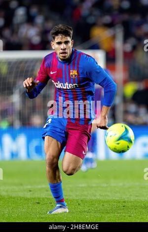 BARCELONA - NOV 20: Ez Abde in action during the La Liga match between ...