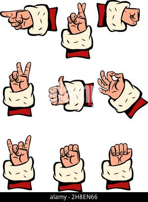 Santa hat icon vector set. Christmas santa claus icons Stock Vector ...