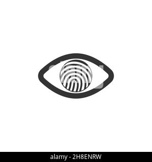 Logo - fingerprint recognition - biometric access control system concept Stock Vector Image ...