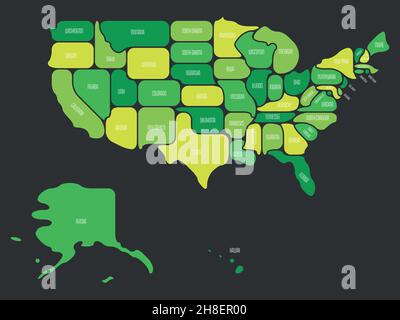 Generalized smooth map of USA Stock Vector Image & Art - Alamy