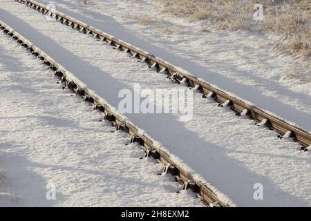 Snow on the Far North Line Stock Photo - Alamy