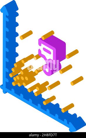 dot plot visualization isometric icon vector. dot plot visualization ...