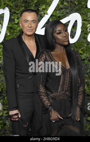 Bree Runway attending The Fashion Awards 2021 at the Royal Albert Hall ...
