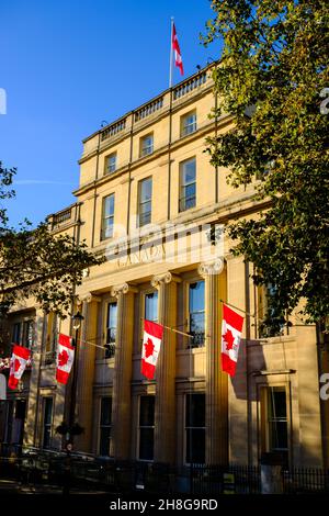 Canadian Flag - London Embassy Stock Photo - Alamy