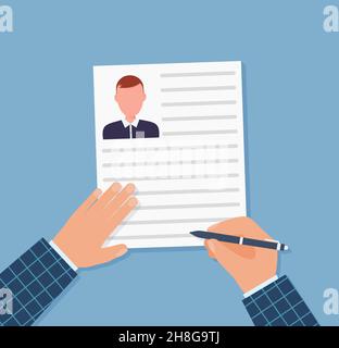 Designed by human resources meeting. Top view of a table, laptop ...