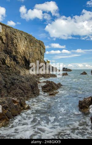 Cloudy day in Howth, Dublin, Ireland. Cliff walk Stock Photo - Alamy